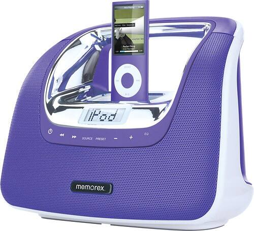 Best Buy: Memorex Refurbished miniMove Boombox with FM Radio Purple MI3X