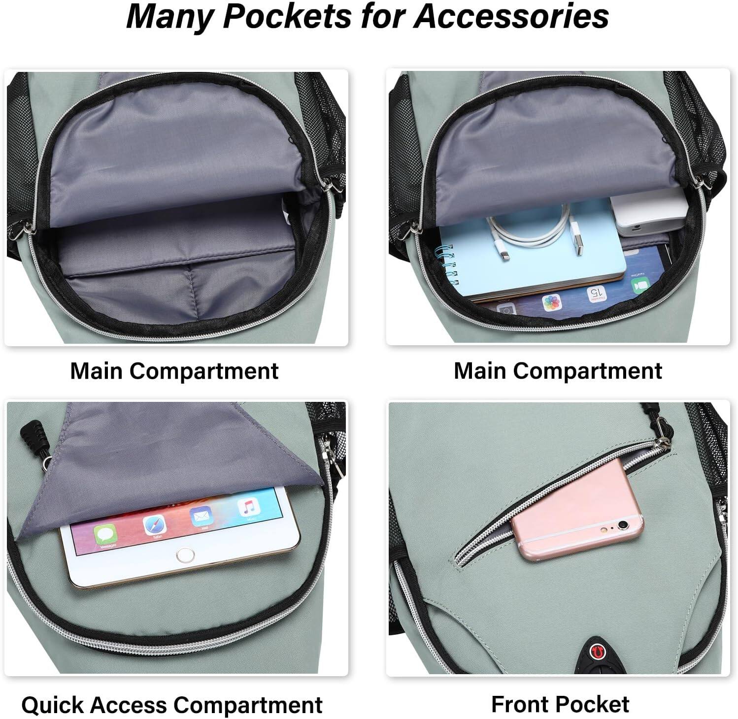 mosiso Sling Backpack Multipurpose Crossbody Shoulder Bag Travel Hiking ...