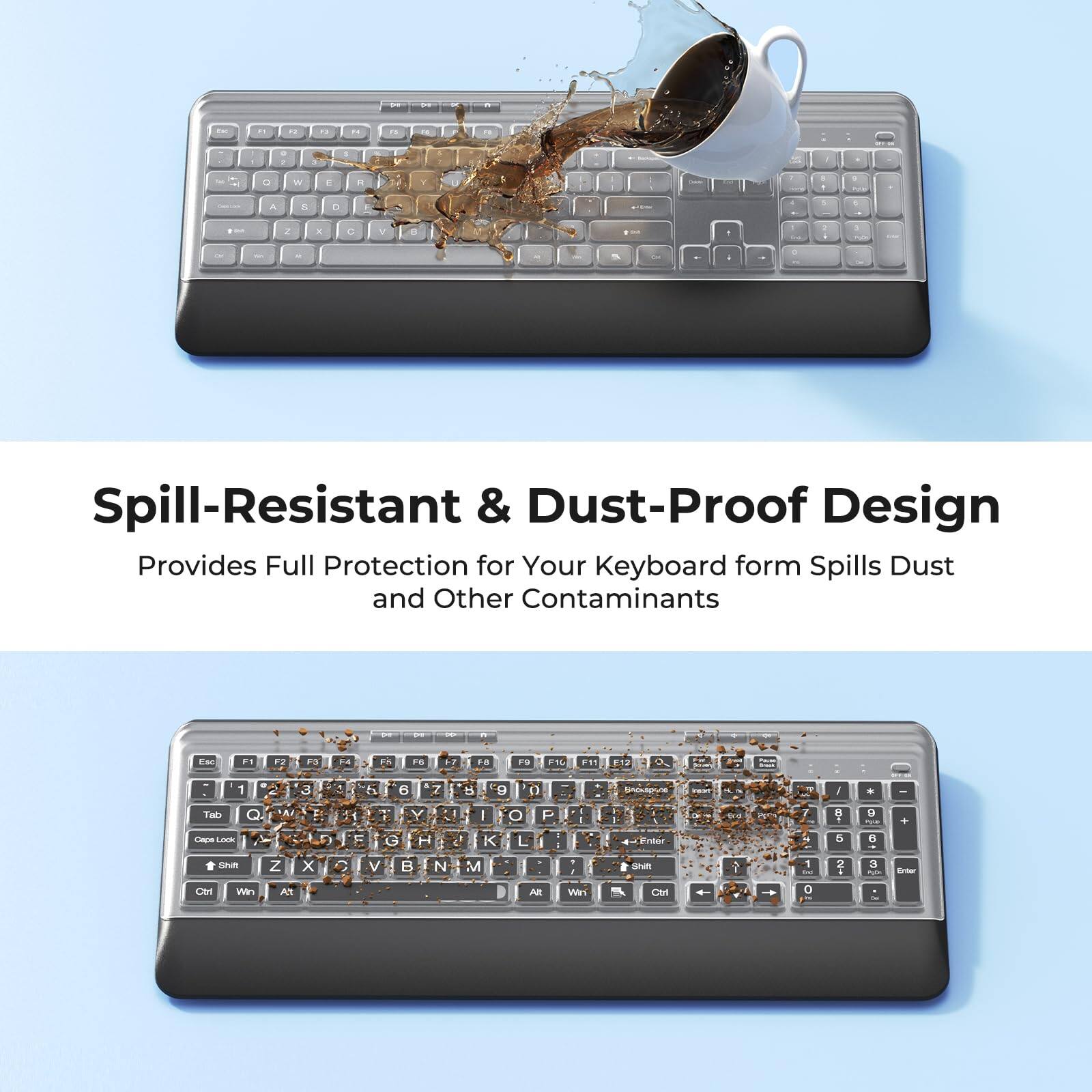 Live At Space Silent Wireless And Mouse Combo With Large Print Cover hz ...