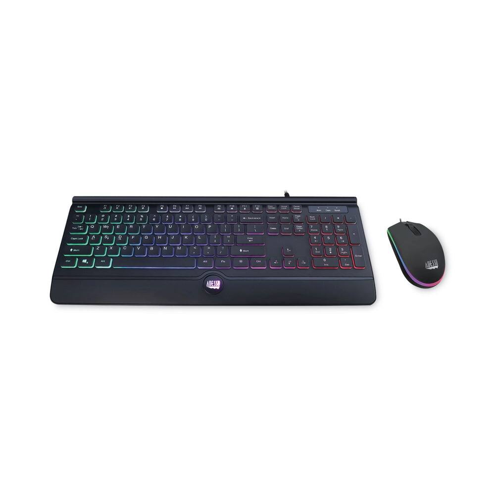 Adesso EasyTouch 137CB Illuminated Gaming Keyboard & Mouse Combo USB ...