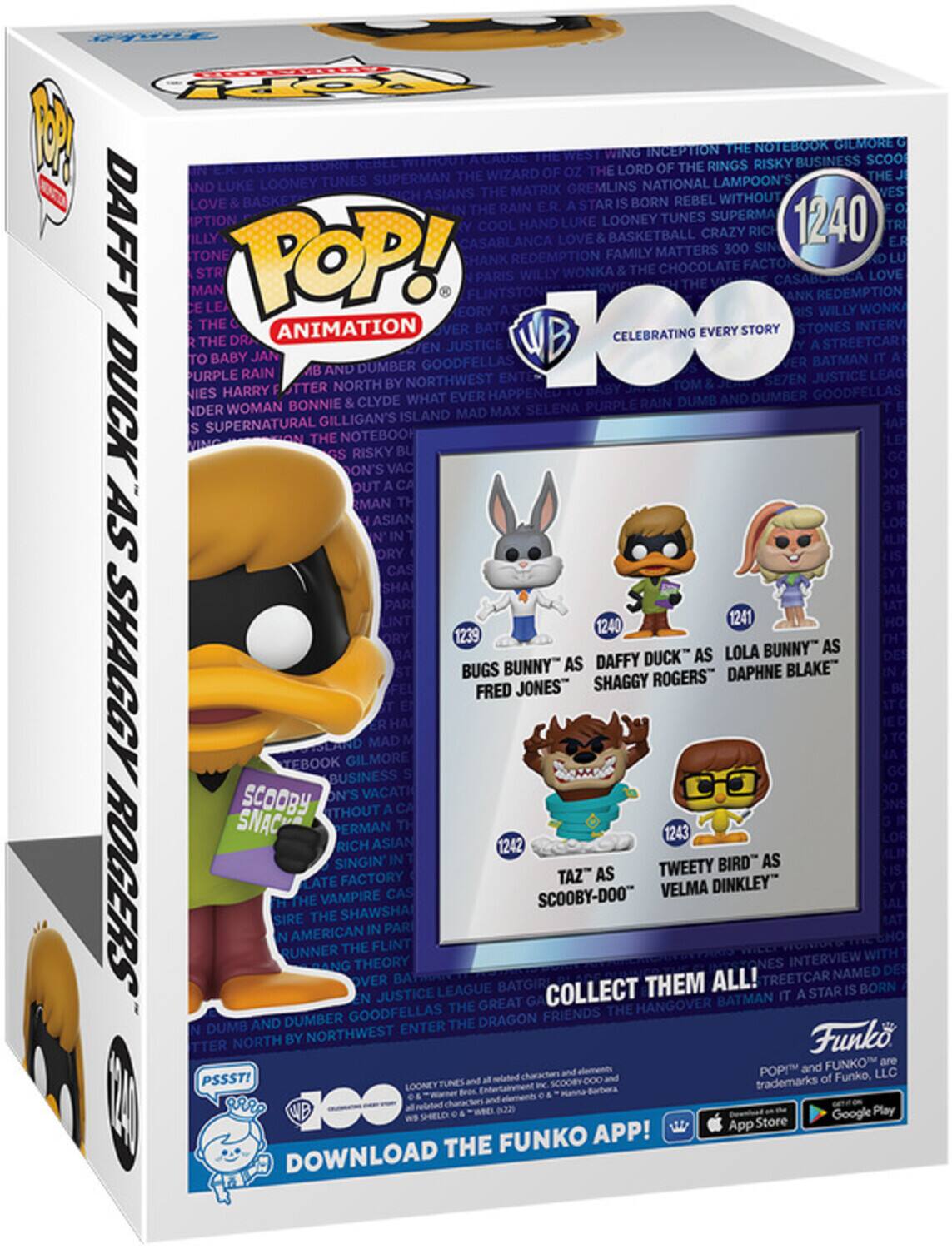 FUNKO POP! ANIMATION: WB 100: Daffy Duck as Shaggy Rogers Collectibles Multicolor 889698694254 ...