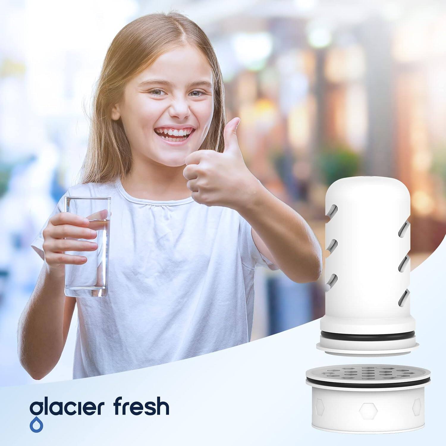 GLACIER FRESH Water Pitcher Filter for LS Home Dispenser, 1 Membrane ...