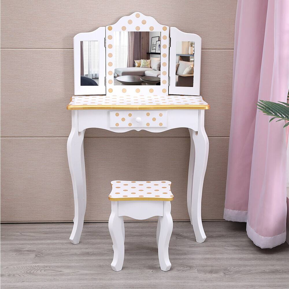 Winado Kids Vanity Set Little Girls Makeup Princess Dressing Dresser ...