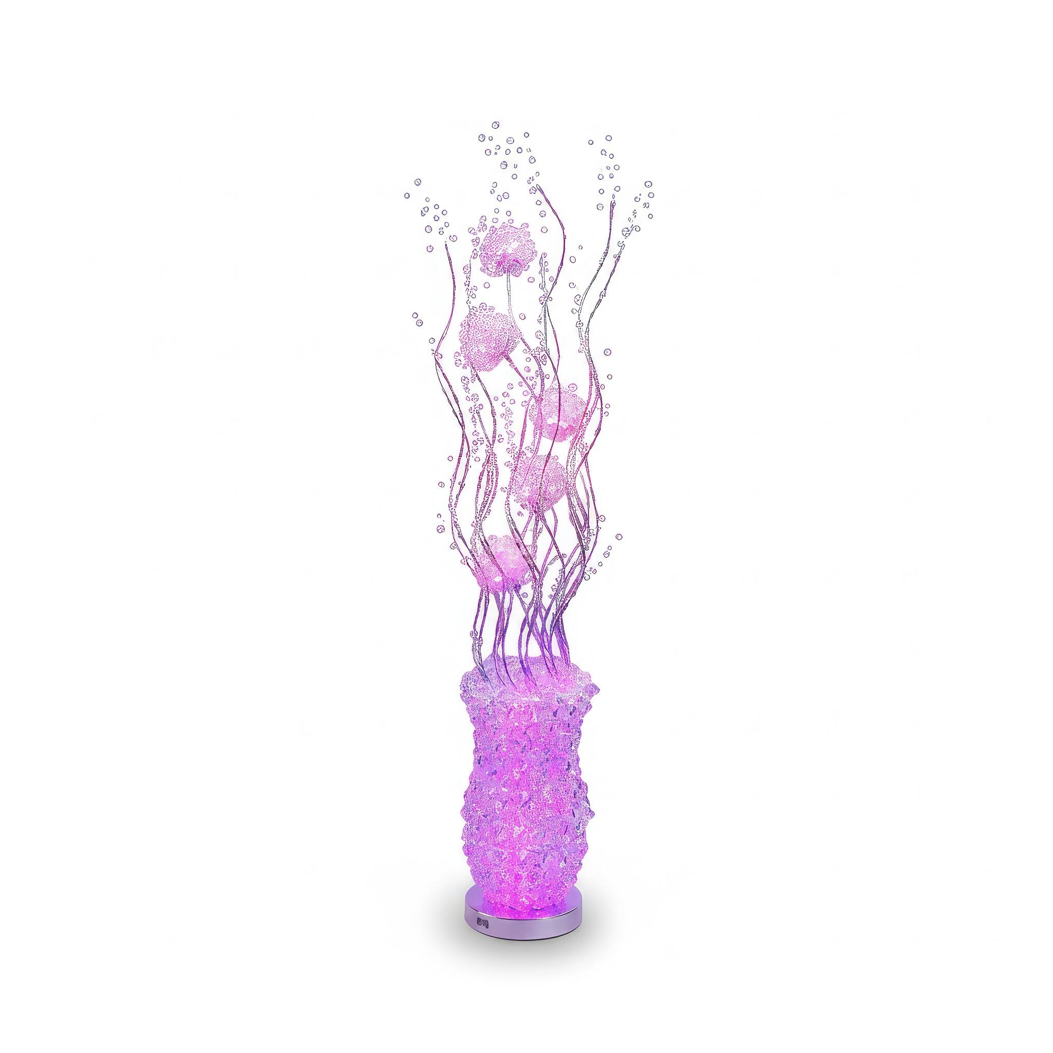 FC Design 60"H Artistic Vase with Peach Flame Petal Flower Stem LED ...