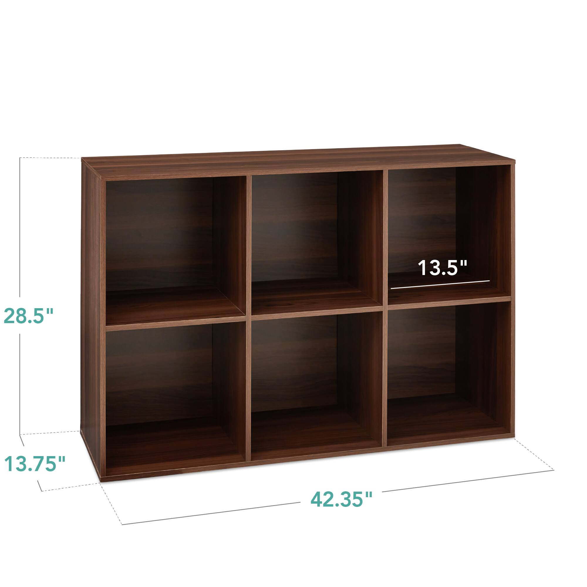 Best Choice Products 6 Cube Bookshelf, 13.5in Display Storage System ...