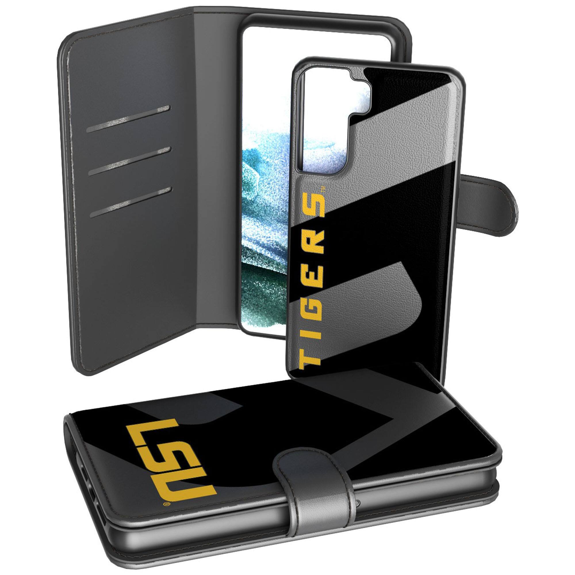 Keyscaper NCAA LSU Tigers Samsung Galaxy Mono Tilt Wallet Case S10 ...