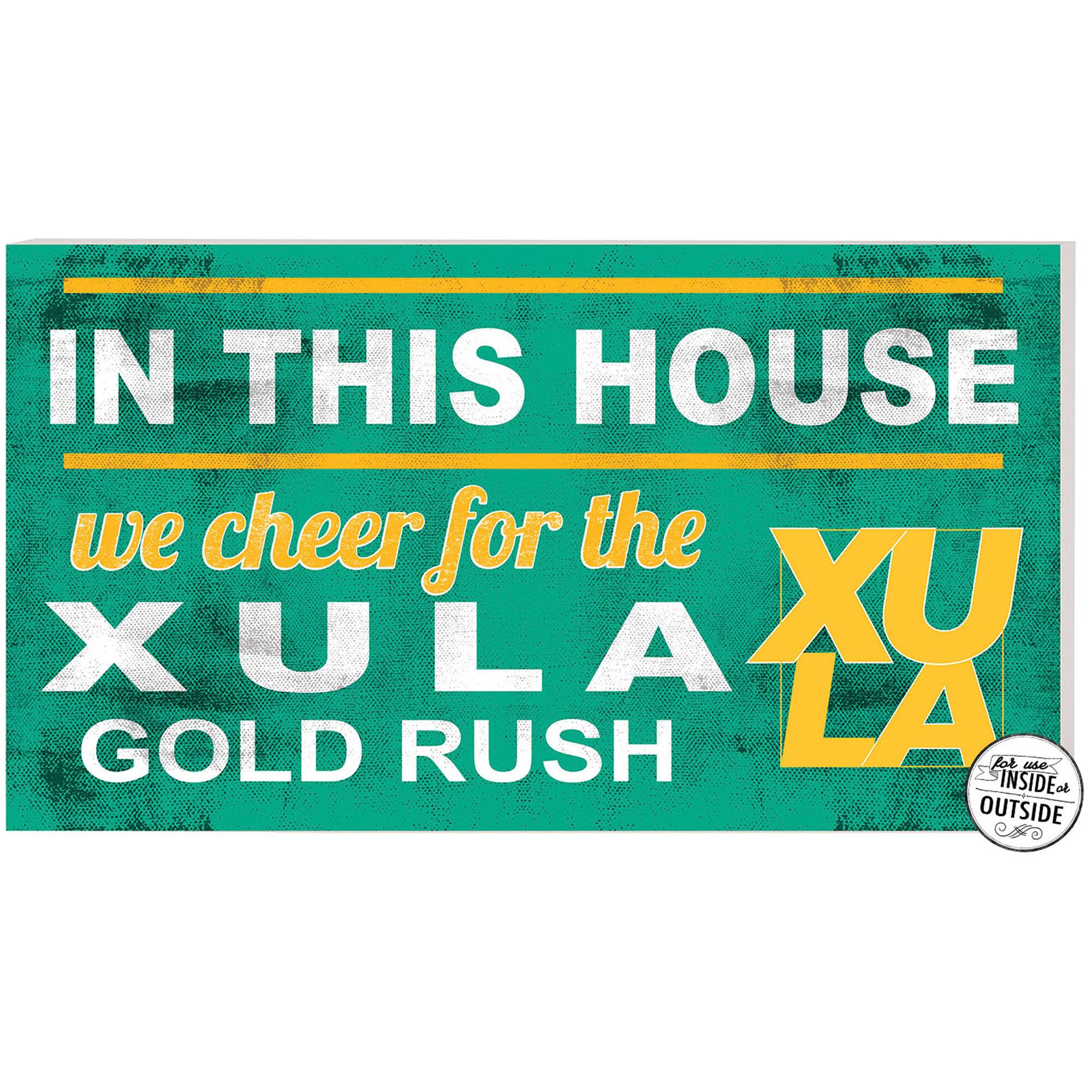 Jardine XULA 11'' x 20'' Indoor/Outdoor In This House Sign Gold 4446512 ...