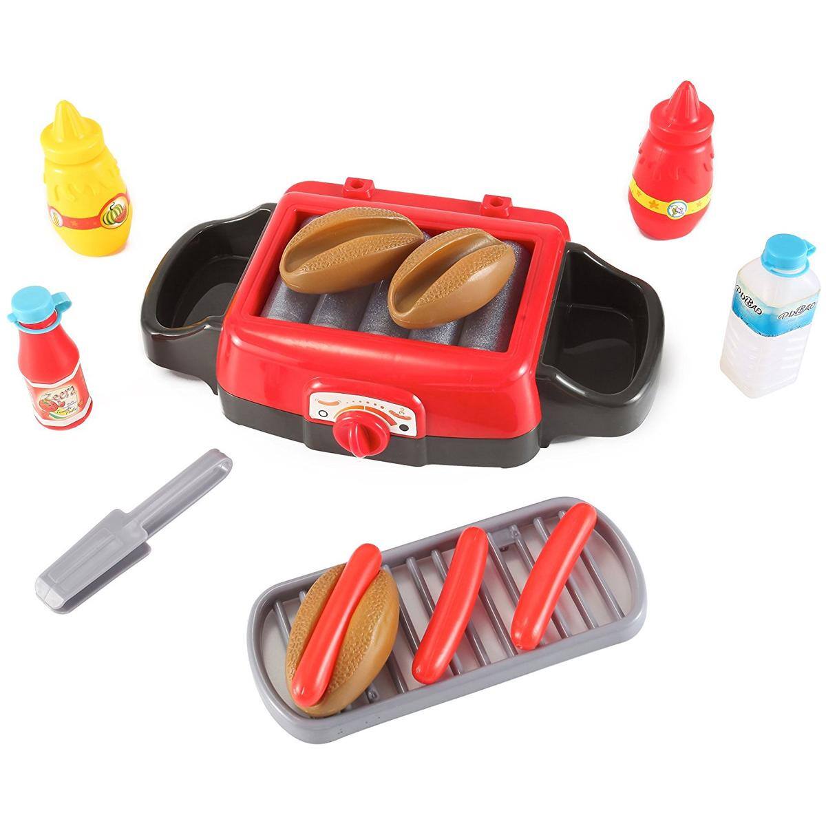 JuzToys Pretend Grill Hot Dog Roller Toy – Pretend Play Kitchen Food ...