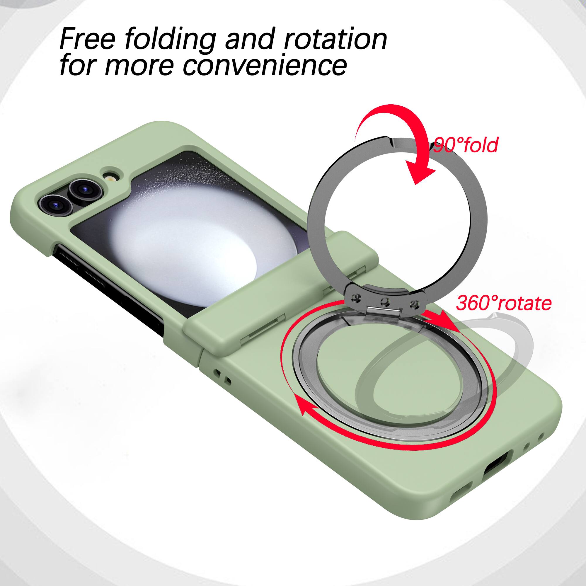 Dteck Magnetic Case for Samsung Galaxy Z Flip 6 with Screen Protector ...