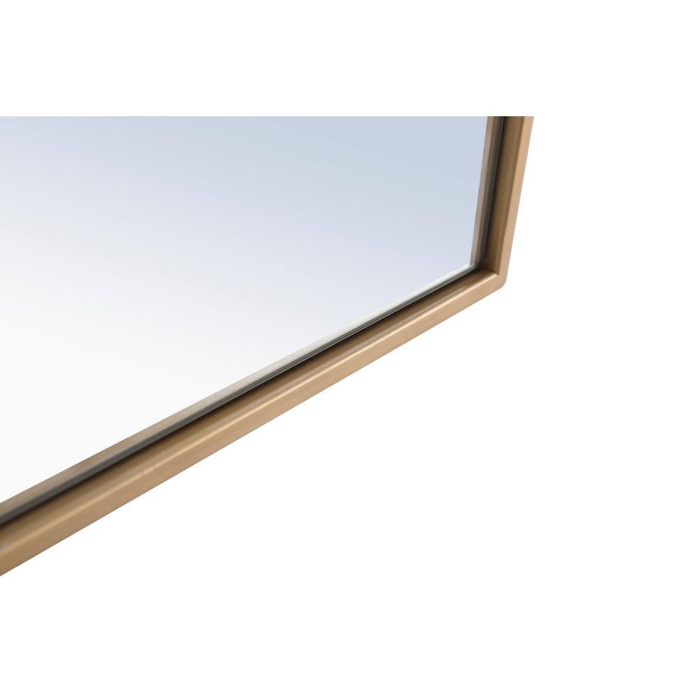 Elegant Decor Metal frame Rectangle Mirror 18 inch Brass BG3604836 ...