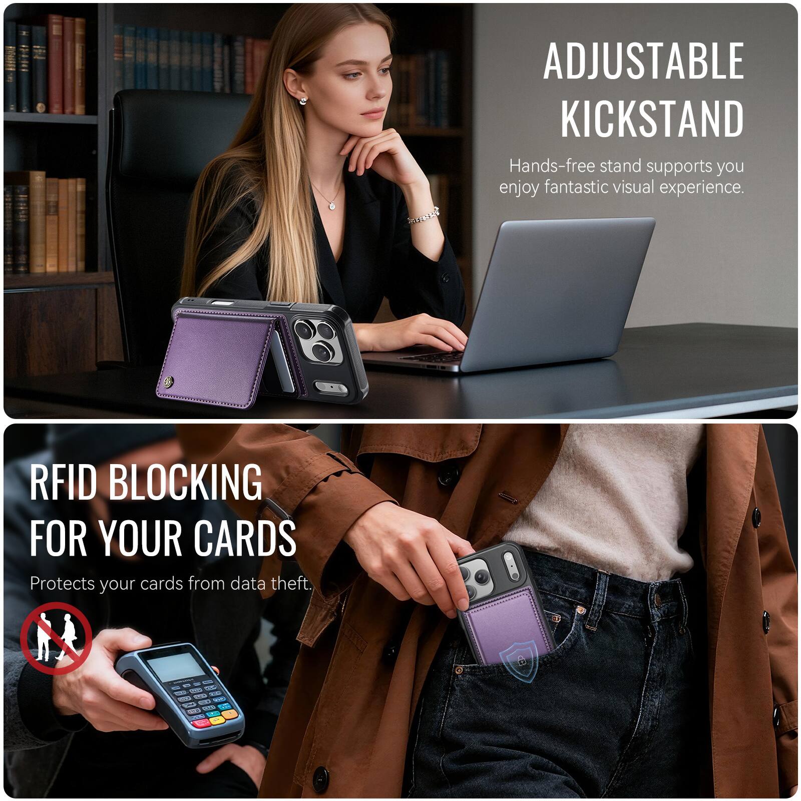 Dteck for iPhone 17 Pro Max Wallet Case with RFID Blocking Credit Card ...
