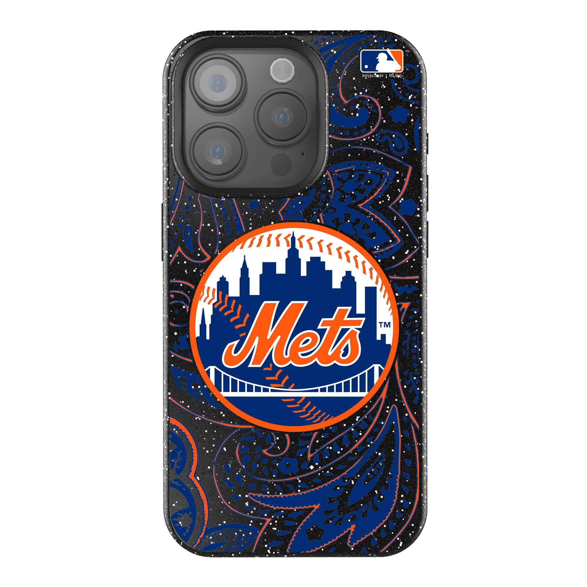 Keyscaper MLB New York Mets Paisley Bling iPhone Case 14 Pro Black ...