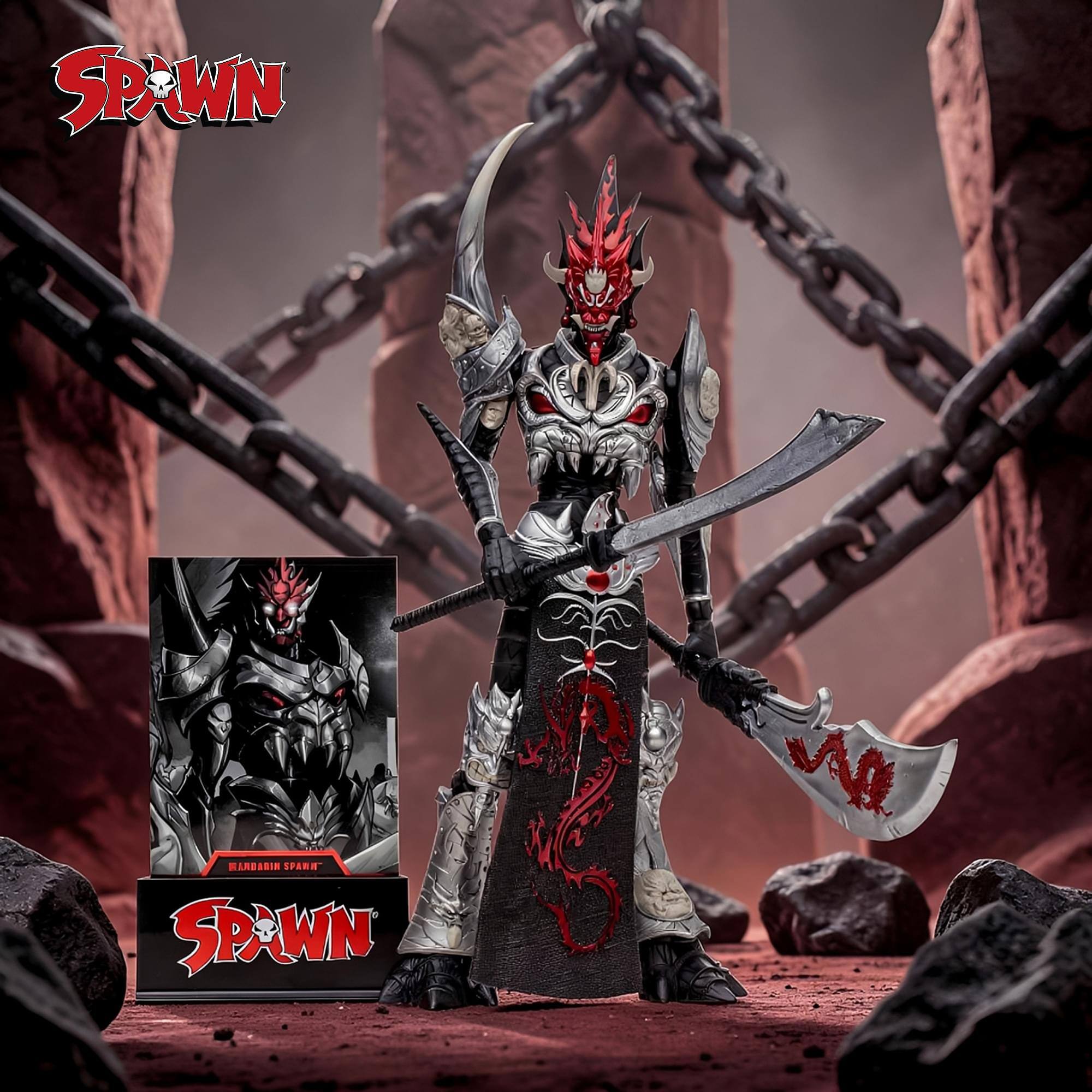 McFarlane Toys Spawn Universe Action Figure | Mandarin Spawn BW Accent ...