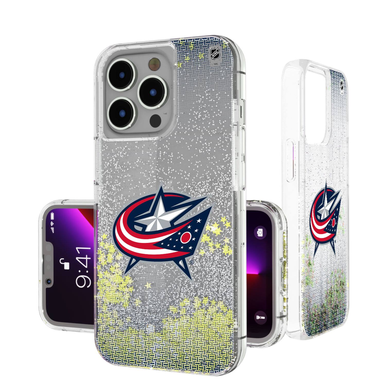 Keyscaper NHL Columbus Blue Jackets Linen Logo iPhone Glitter Case 14 ...