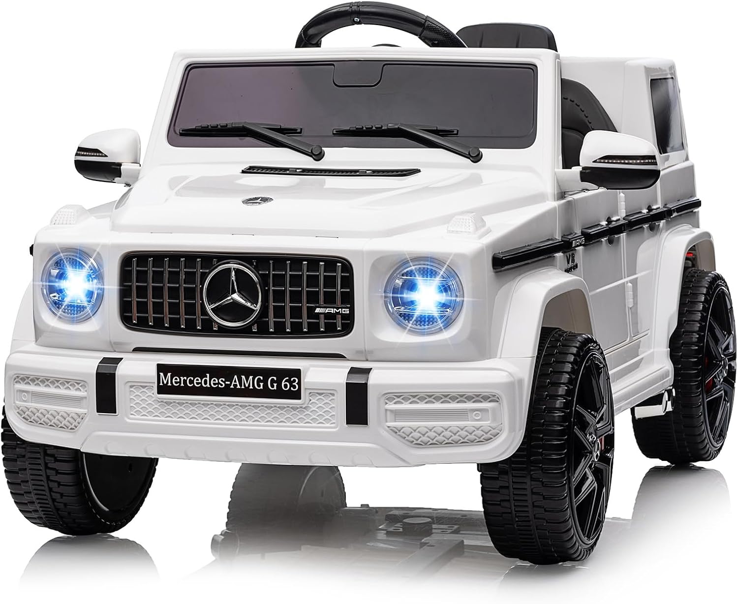 GARVEE 12V Licensed Mercedes G63 Ride On Car with Remote Control, LED ...