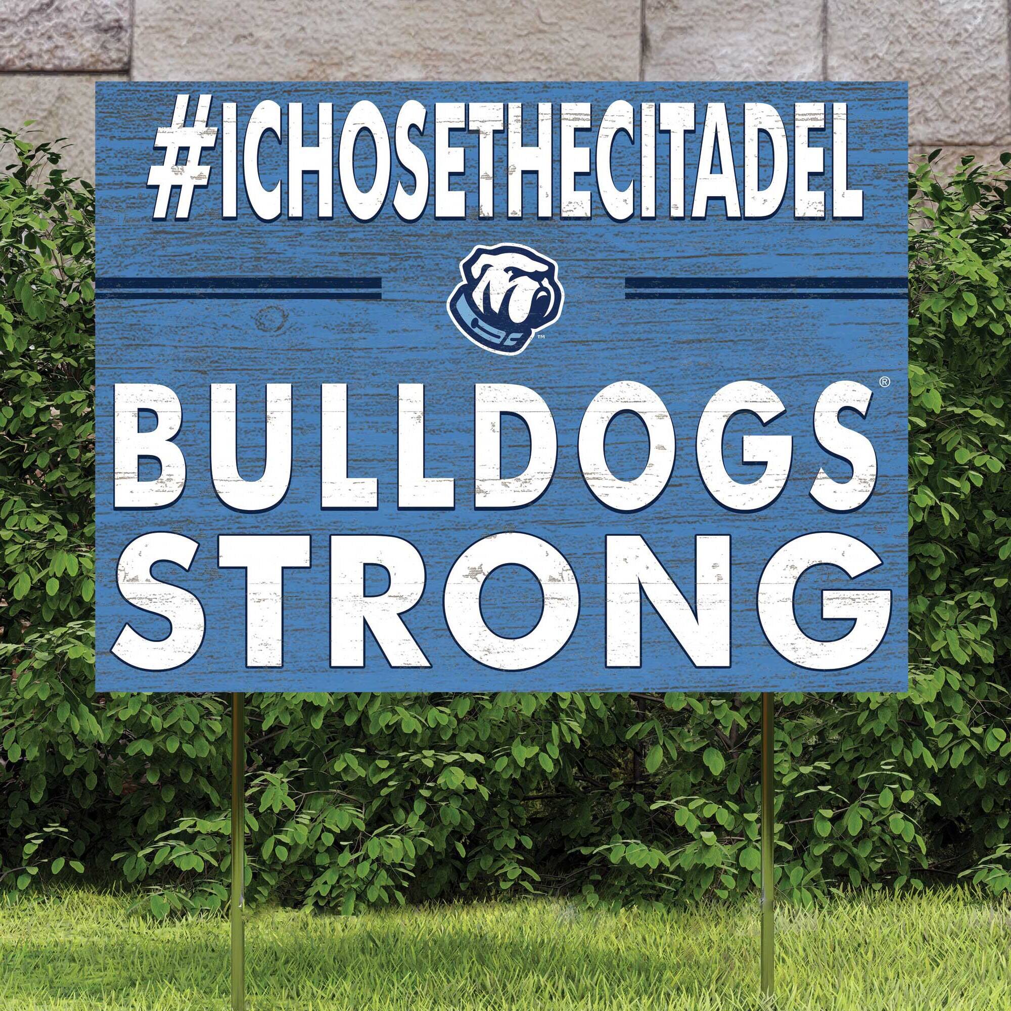 Jardine Citadel Bulldogs 18" x 24" Yard Sign Light Blue 200092172 ...