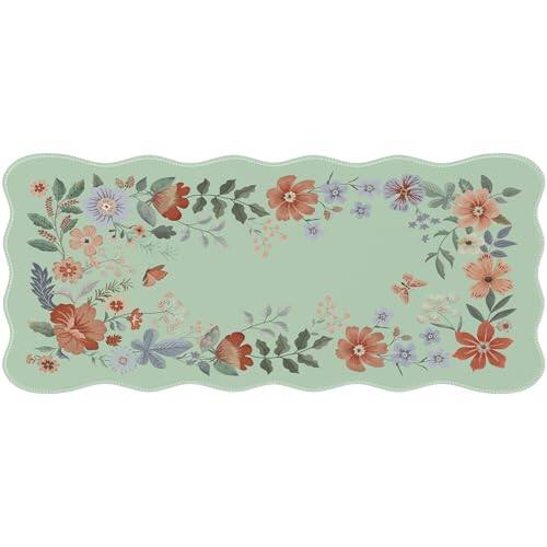 Comfort Essence Scalloped Desk Mat For And Mouse Large Pad Floral Anti ...