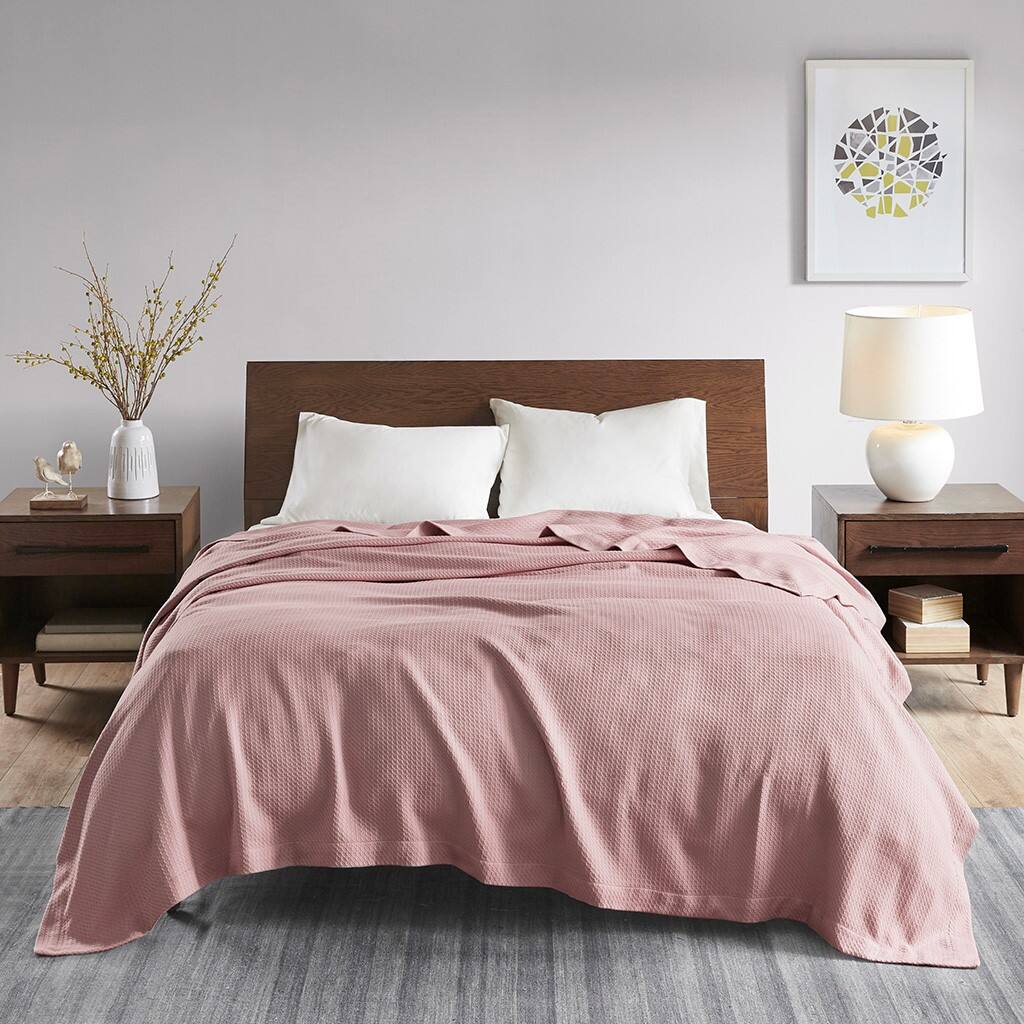 Gracie Mills Caitlin Pure Comfort Egyptian Cotton Blanket Rose 4636 ...