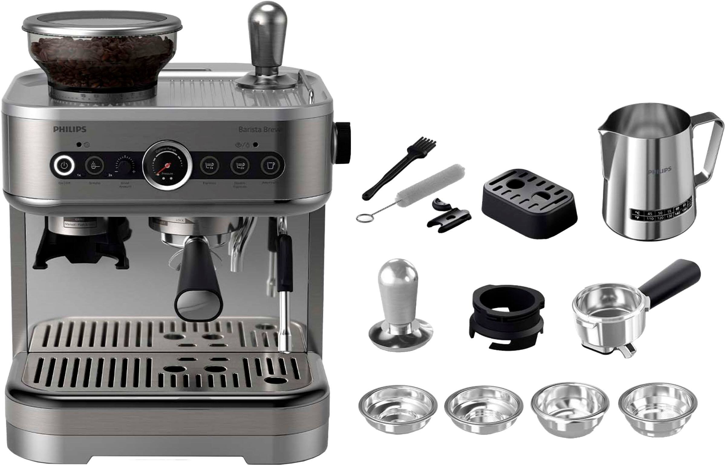 Philips Barista Brew Semi Automatic Espresso Machine with Milk Frother ...