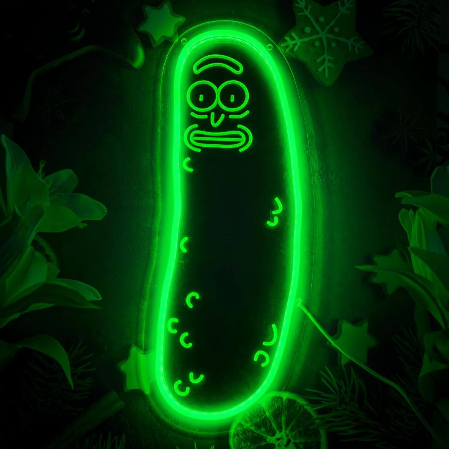 PARKER SLATER - Pickle Neon Sign – LED Wall Light for Game Room Decor ...
