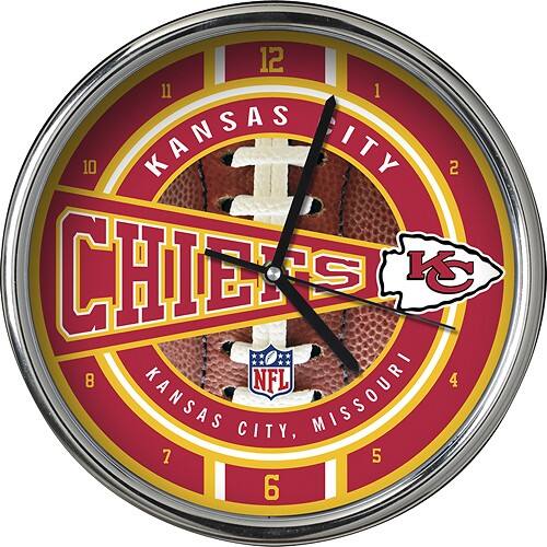 Best Buy: Memory Company Kansas City Chiefs Chrome Clock NFL-KCC-823