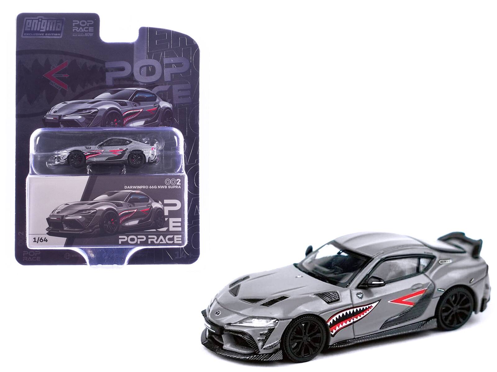 Toyota Supra "DarwinPro 66G NWB" with Shark Mouth Graphics 1/64 Diecast ...