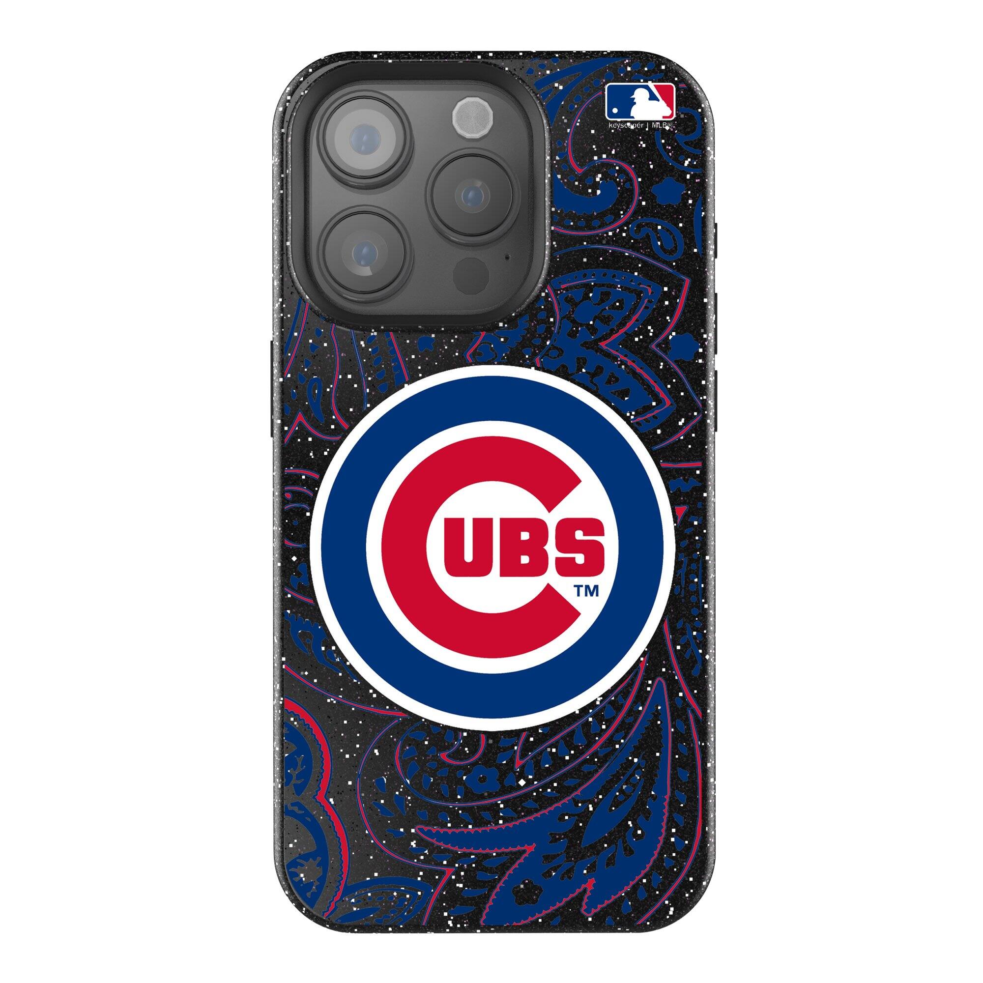 Keyscaper MLB Chicago Cubs Paisley Bling iPhone Case 15 Pro Max Black ...
