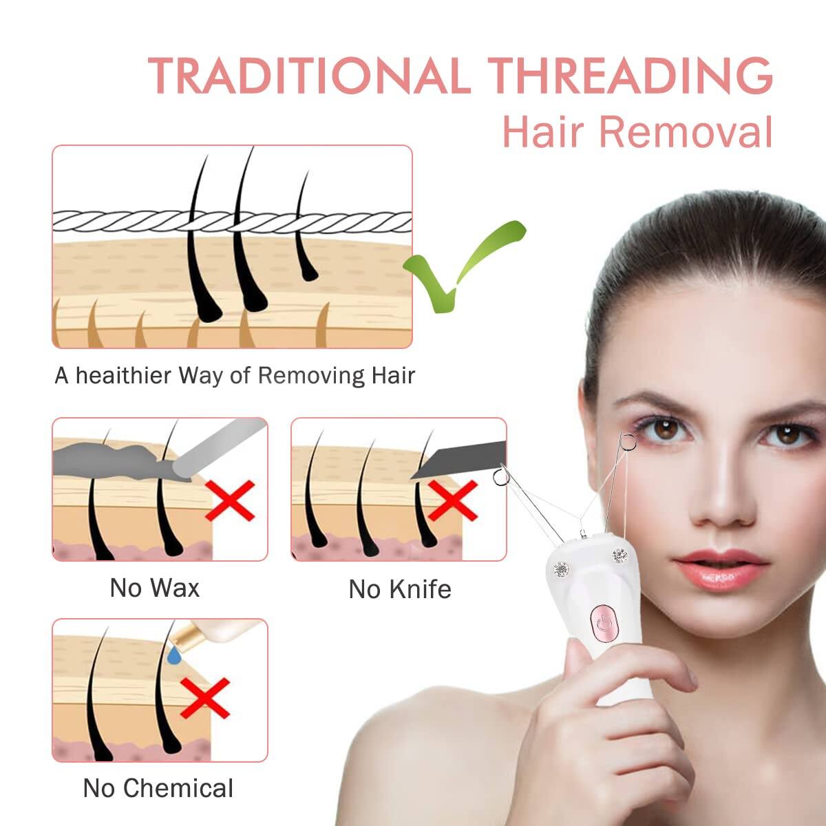 Empire DigiLabs Facial Hair Remover Electric Women Cordless Threading ...