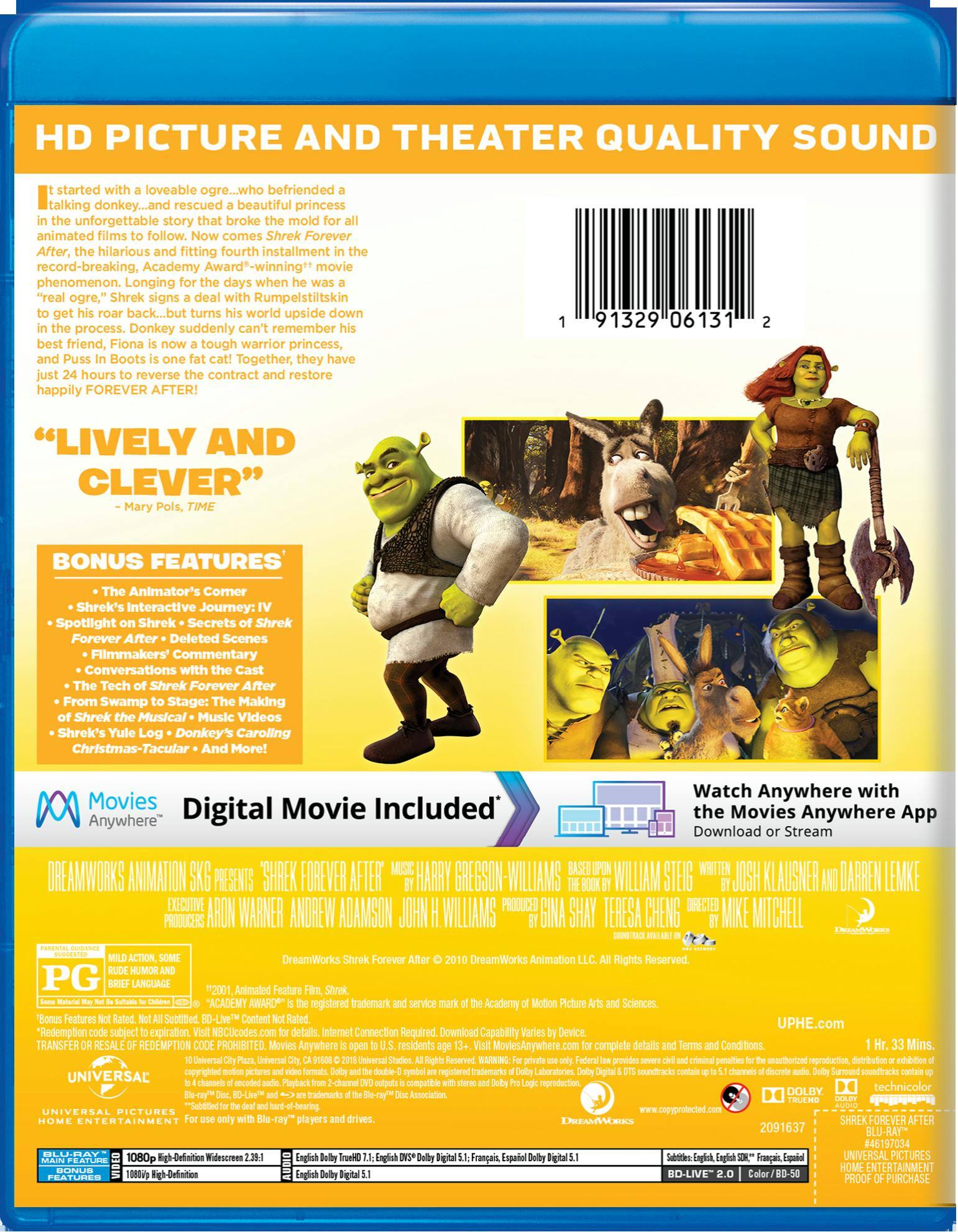 Shrek: Forever After The Final Chapter (Blu ray New Box Art) [Blu ray ...