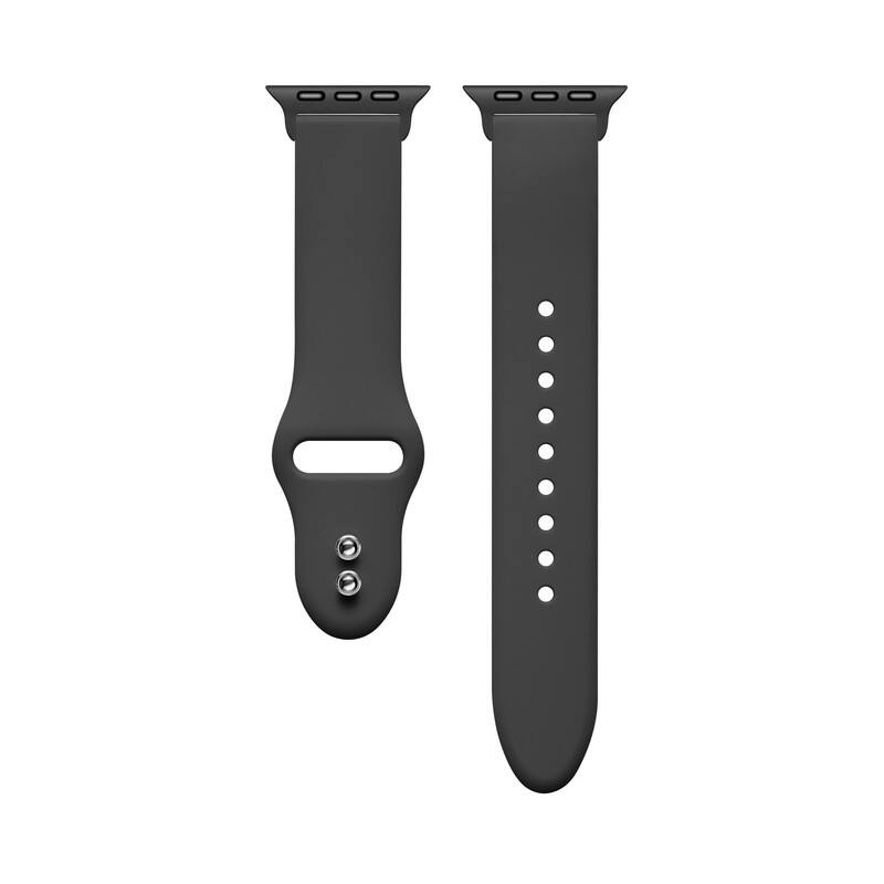 Posh Tech Silicone Band for Apple Watch Black - Best Buy