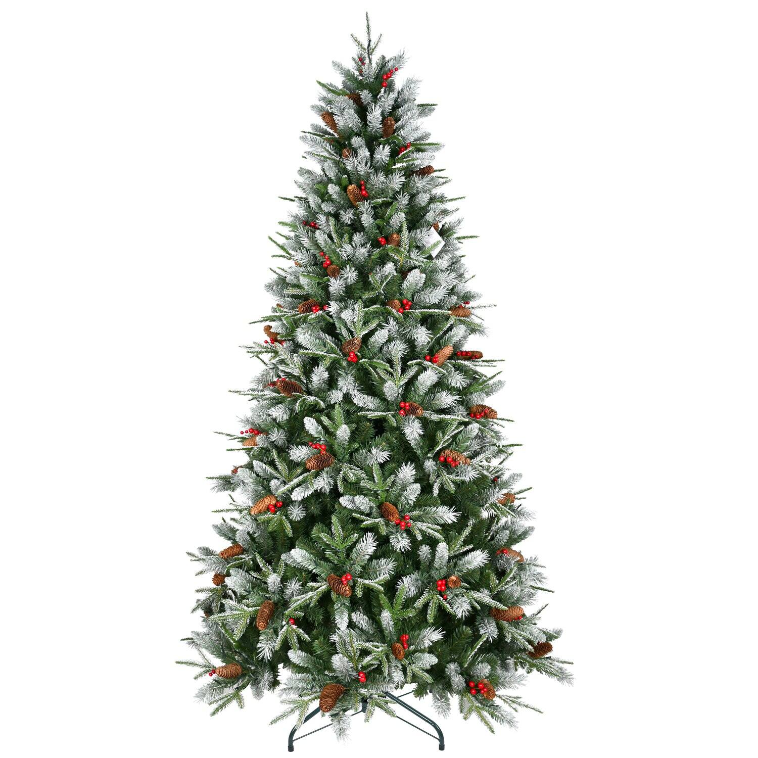 BreeBe 4FT Christmas Tree with 747 Tips Green,White T3637P338713 - Best Buy