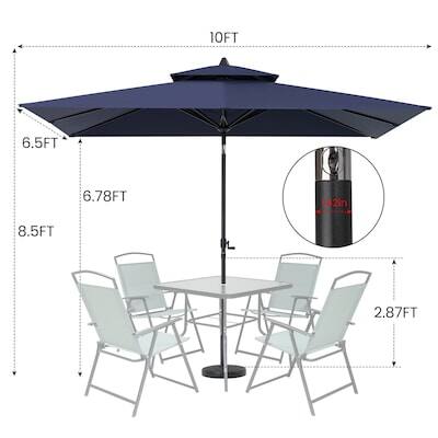 Crestlive Products 10ft Steel Push button Tilt Market Patio Umbrella CL ...