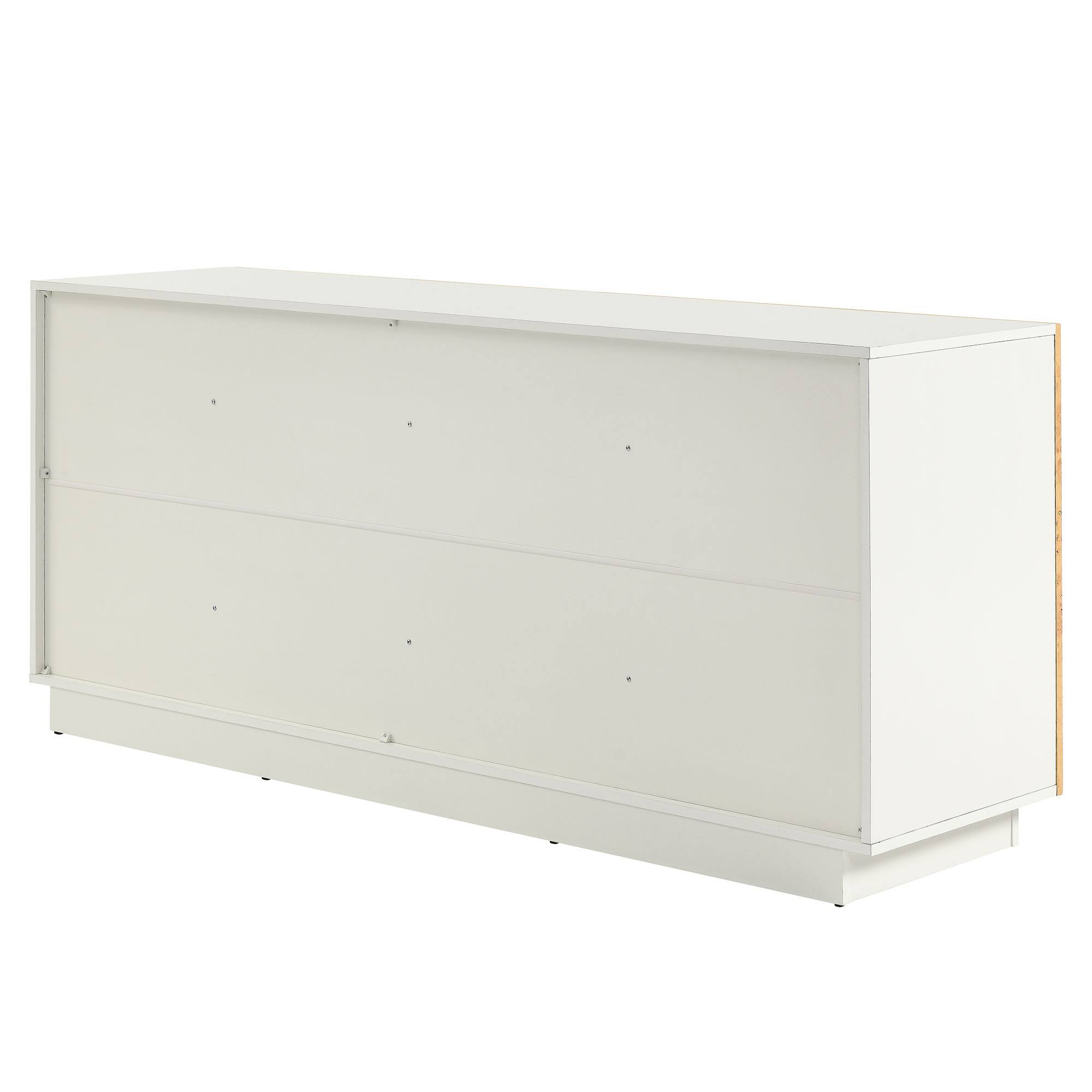 Abel 69 Inch Burl Wood Sideboard Buffet TV Stand by Modway White ...