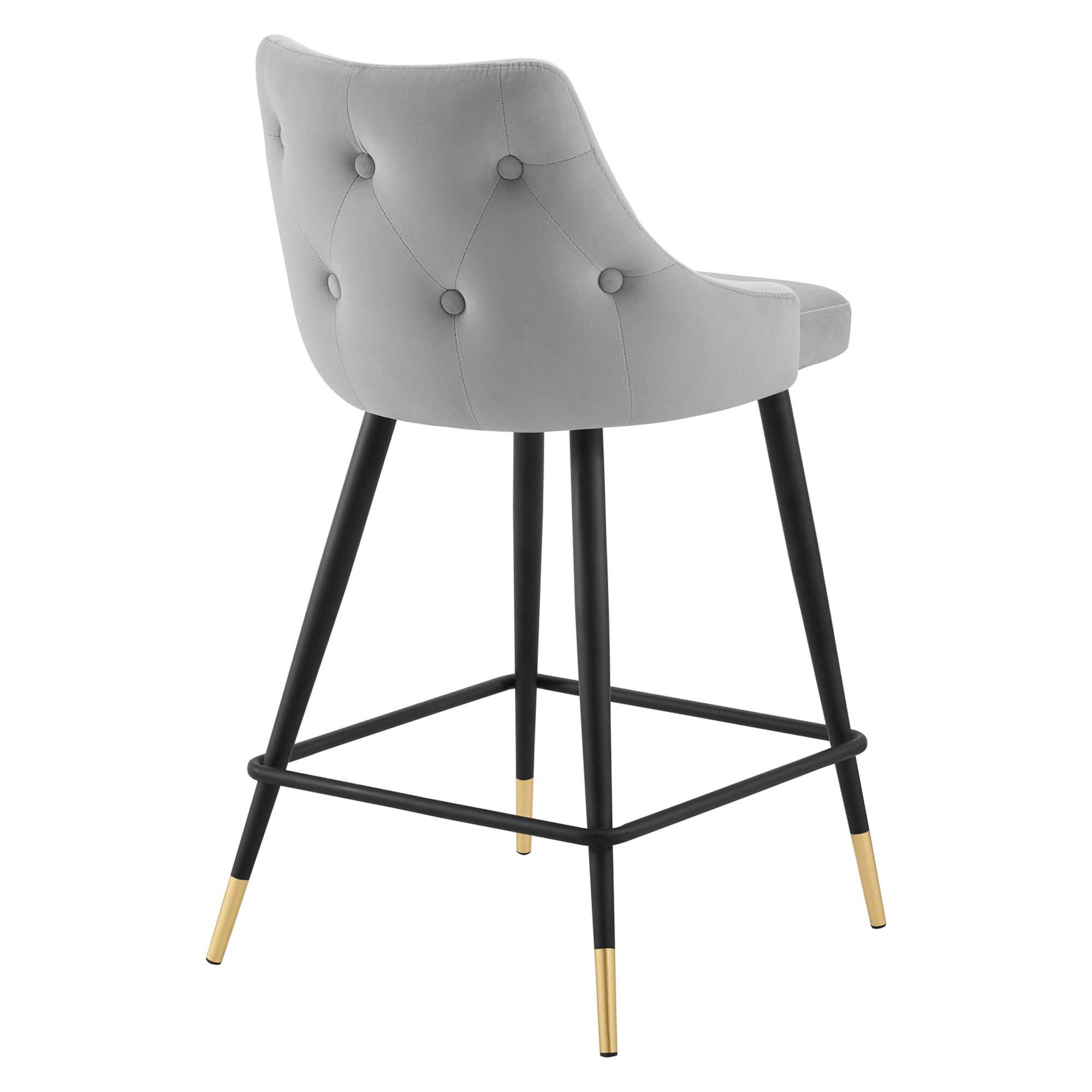 Adorn Performance Velvet Counter Stool by Modway Light Gray EEI-3908 ...
