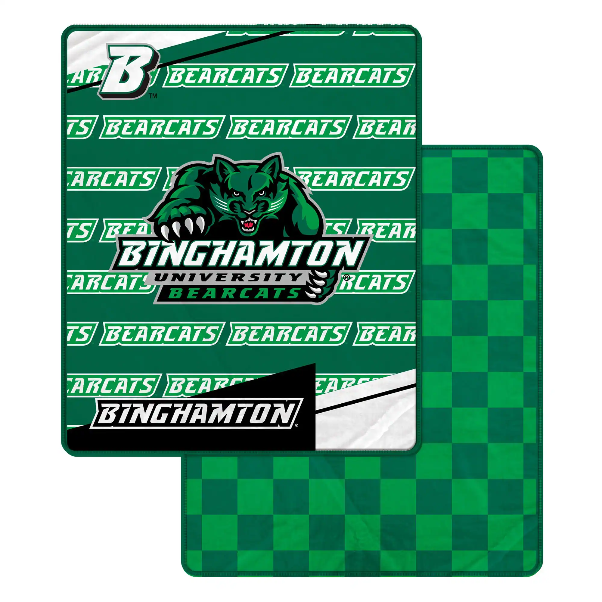 Pegasus Binghamton Bearcats 60" x 70" Diagonal Ghost Checkered Double ...
