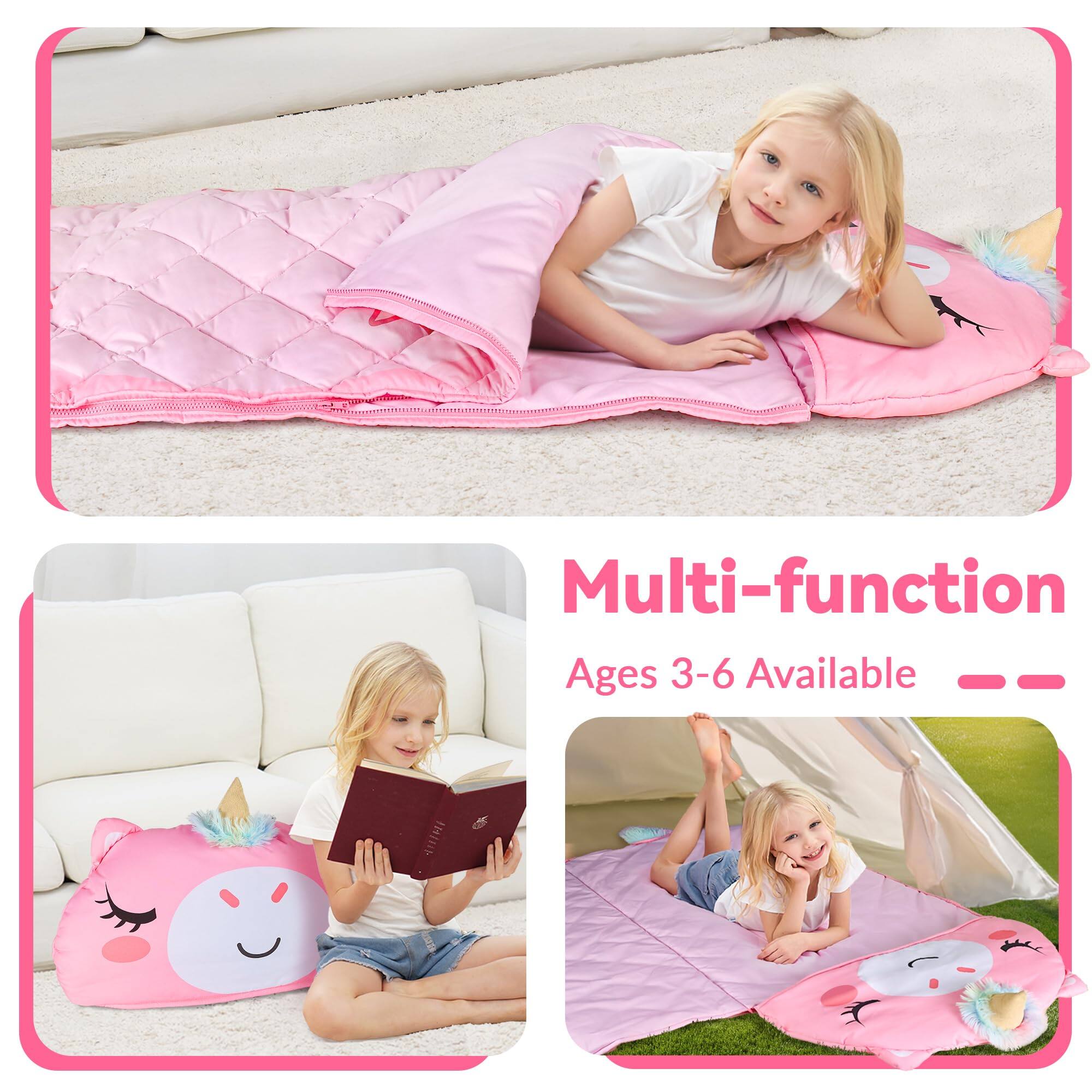 Pacoar Cade Iplay Ilearn Sleeping Bag Unicorn Slumber Sack Girl Nap Mat ...