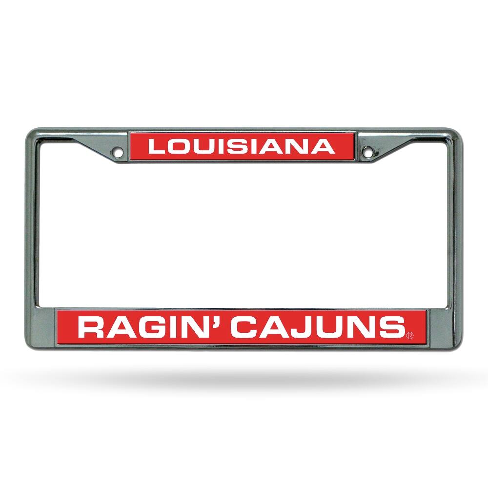 Rico Industries Louisiana Lafayette Ragin' Cajuns Chrome Metal Laser ...