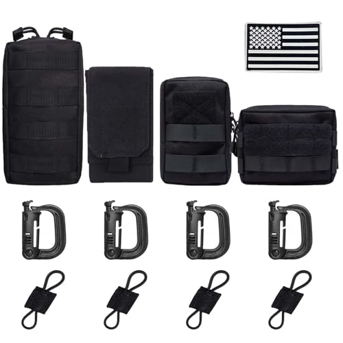 Cozy Serene 4 Pack Molle Pouches Backpack Attachments Small Pouch For ...