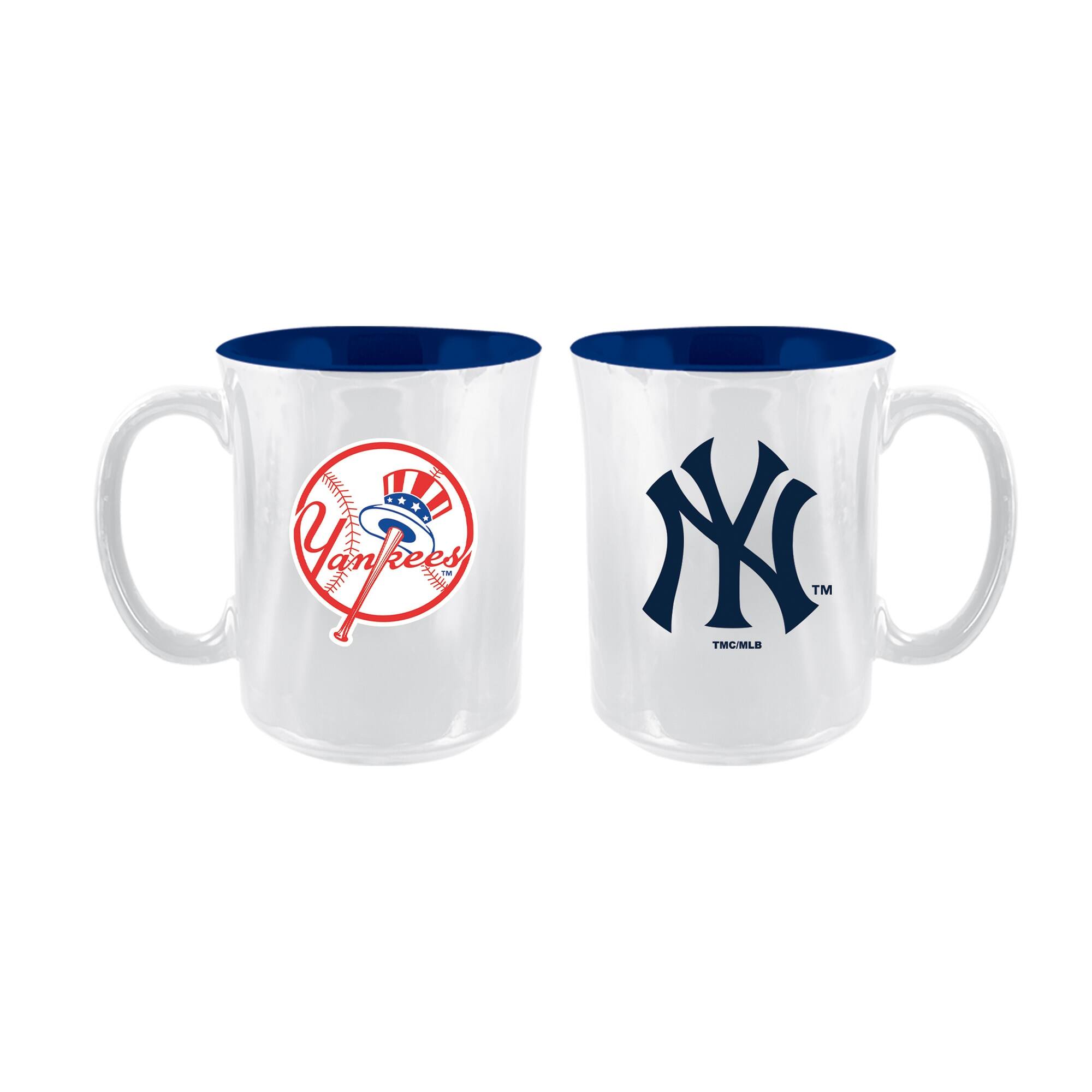 The Memory Company New York Yankees 2 Pack 15oz. Iridescent Ceramic Mug ...