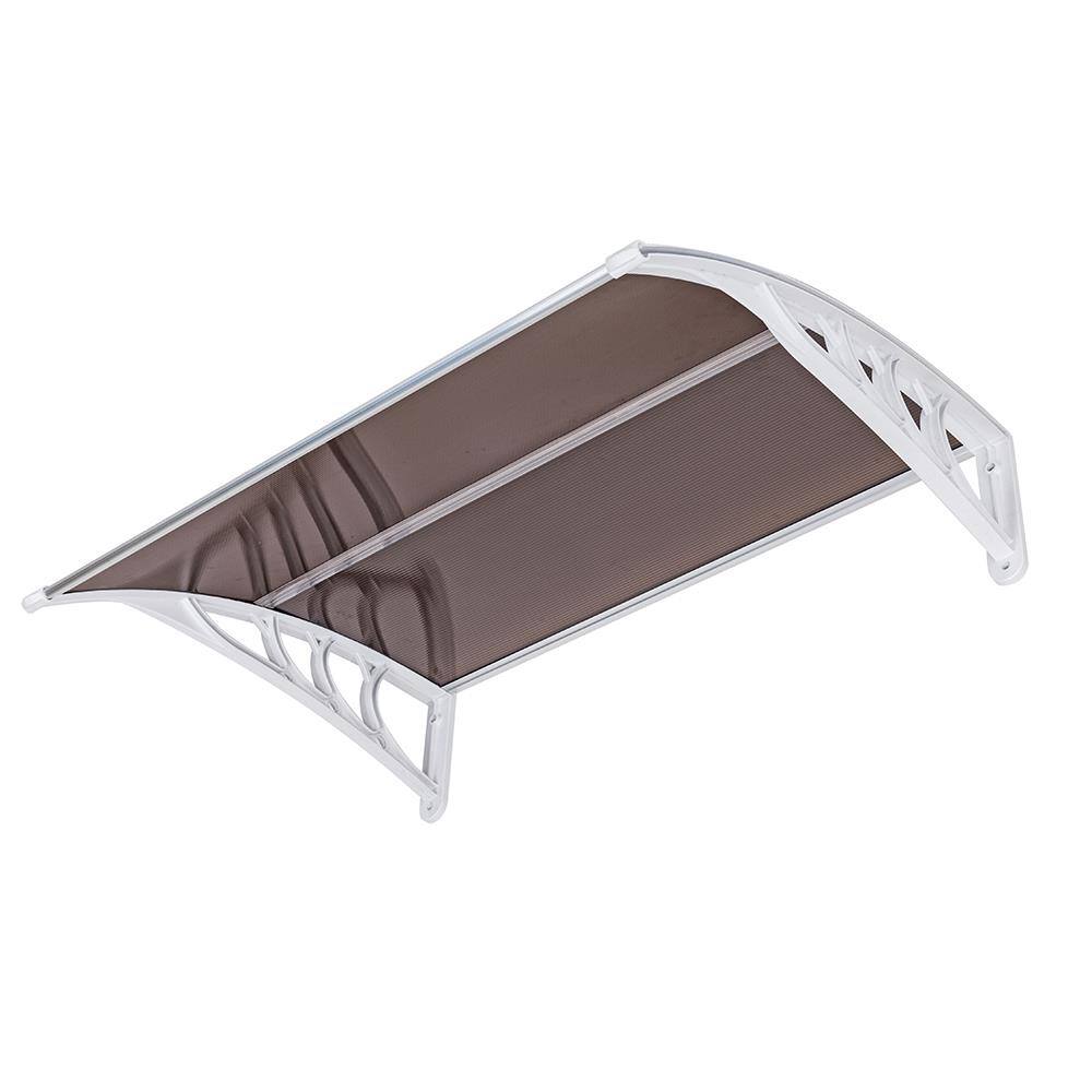 Winado 40"x 32" Window Awning Canopy, Polycarbonate Front Door Patio ...