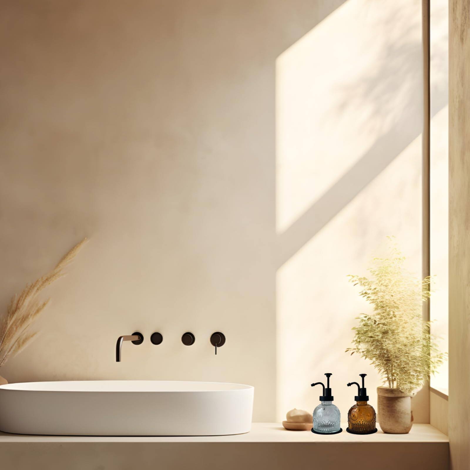 Dapper Styles Vintage Soap Dispenser For Bathroom Glass Kitchen With ...