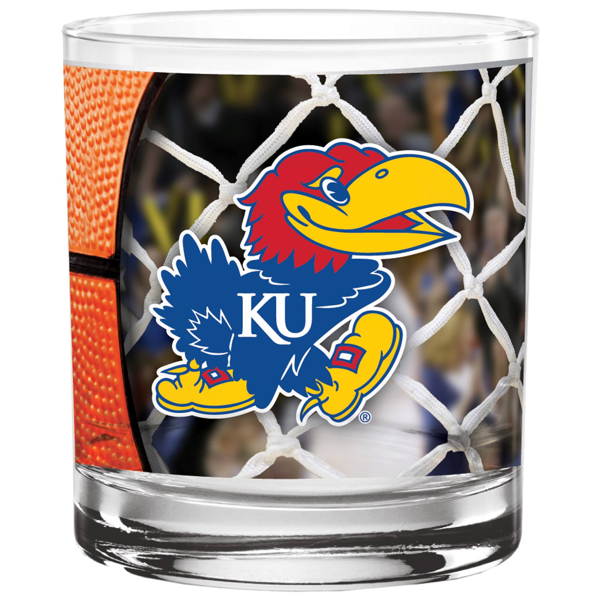 Indigo Falls Kansas Jayhawks 14oz. Basketball Glass Multicolor 5283633 ...