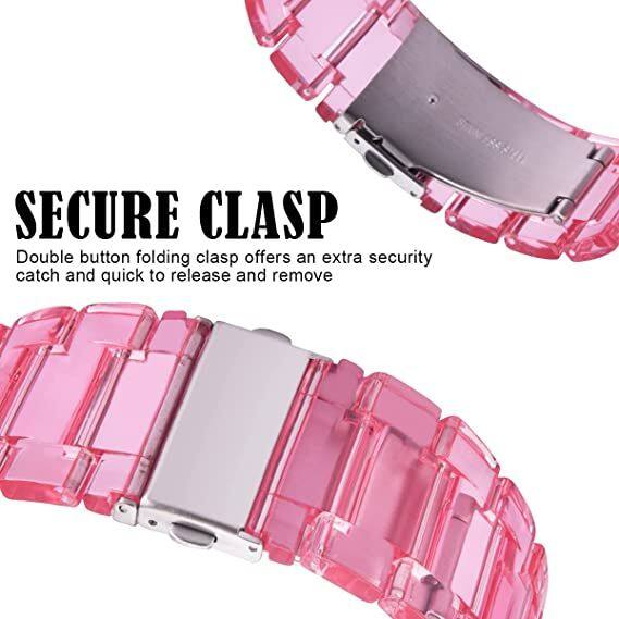 Worryfree Gadgets Transparent Lightweight Clear Resin Band for Apple ...