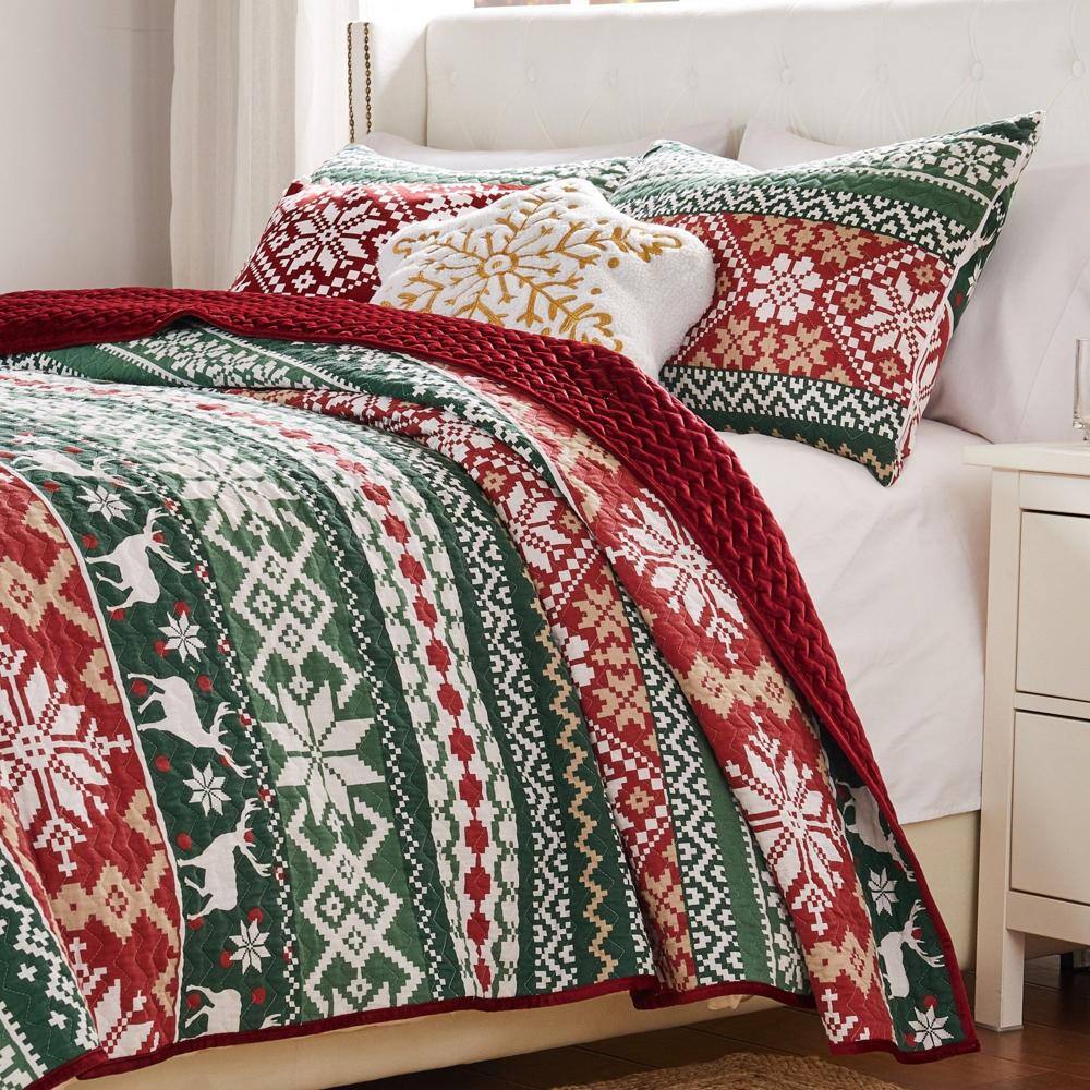 Greenland Home Fashions Greenland Home Fashion Fair Isle 2 Pieces Quilt ...