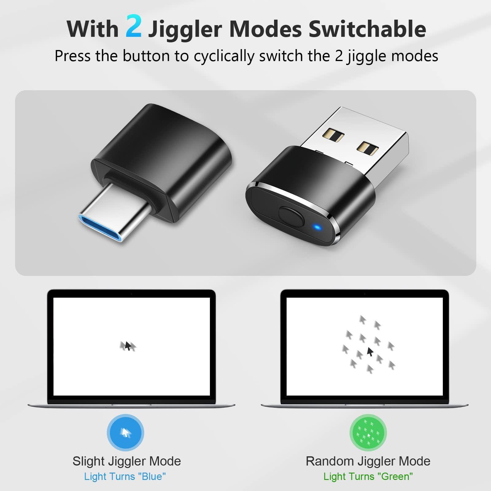 Cozy Serene Mouse USB Jiggler Black Mover With Button Automatic Mini ...
