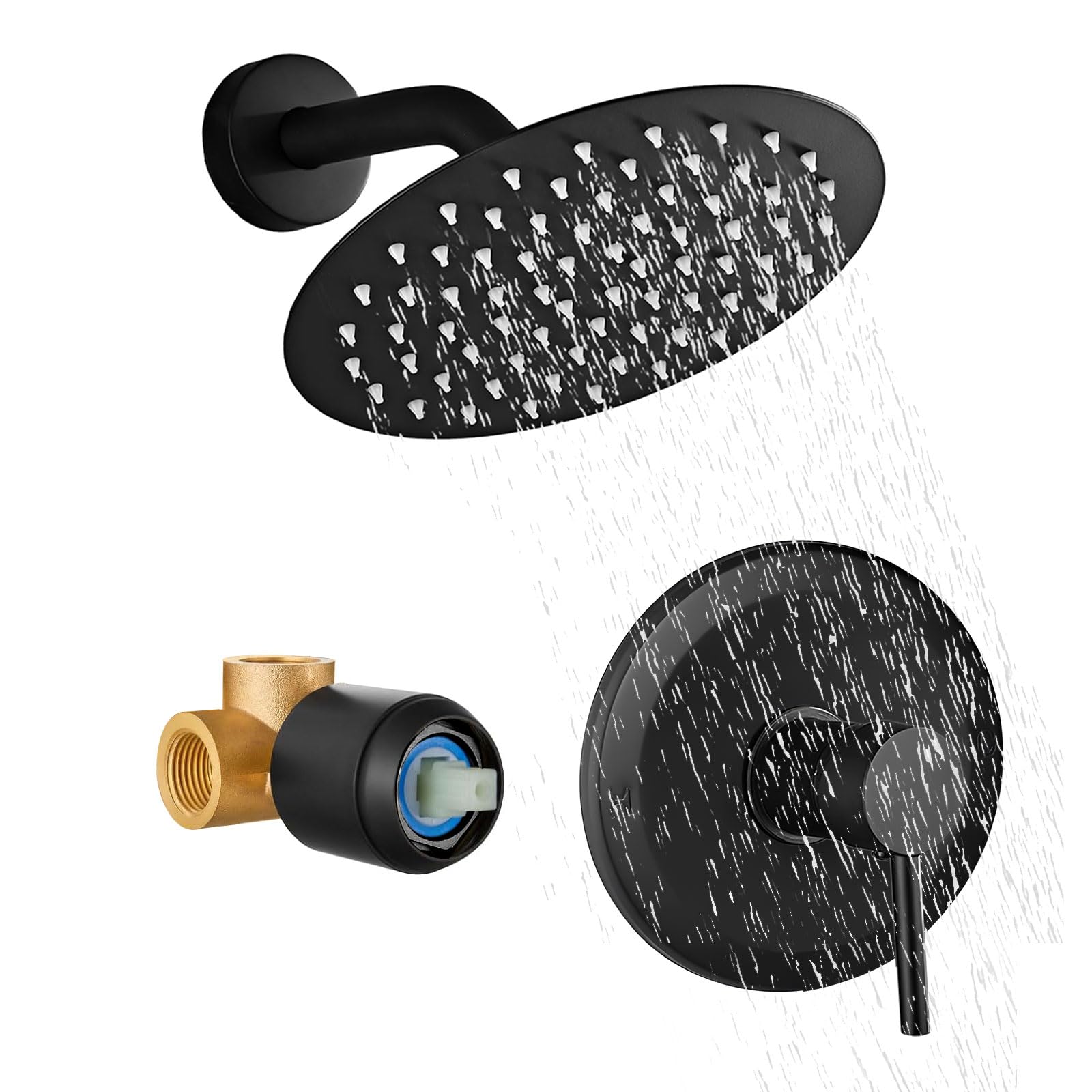 Paradigms Interiors Shower Faucet Set With Head 6 inch Valve Single ...