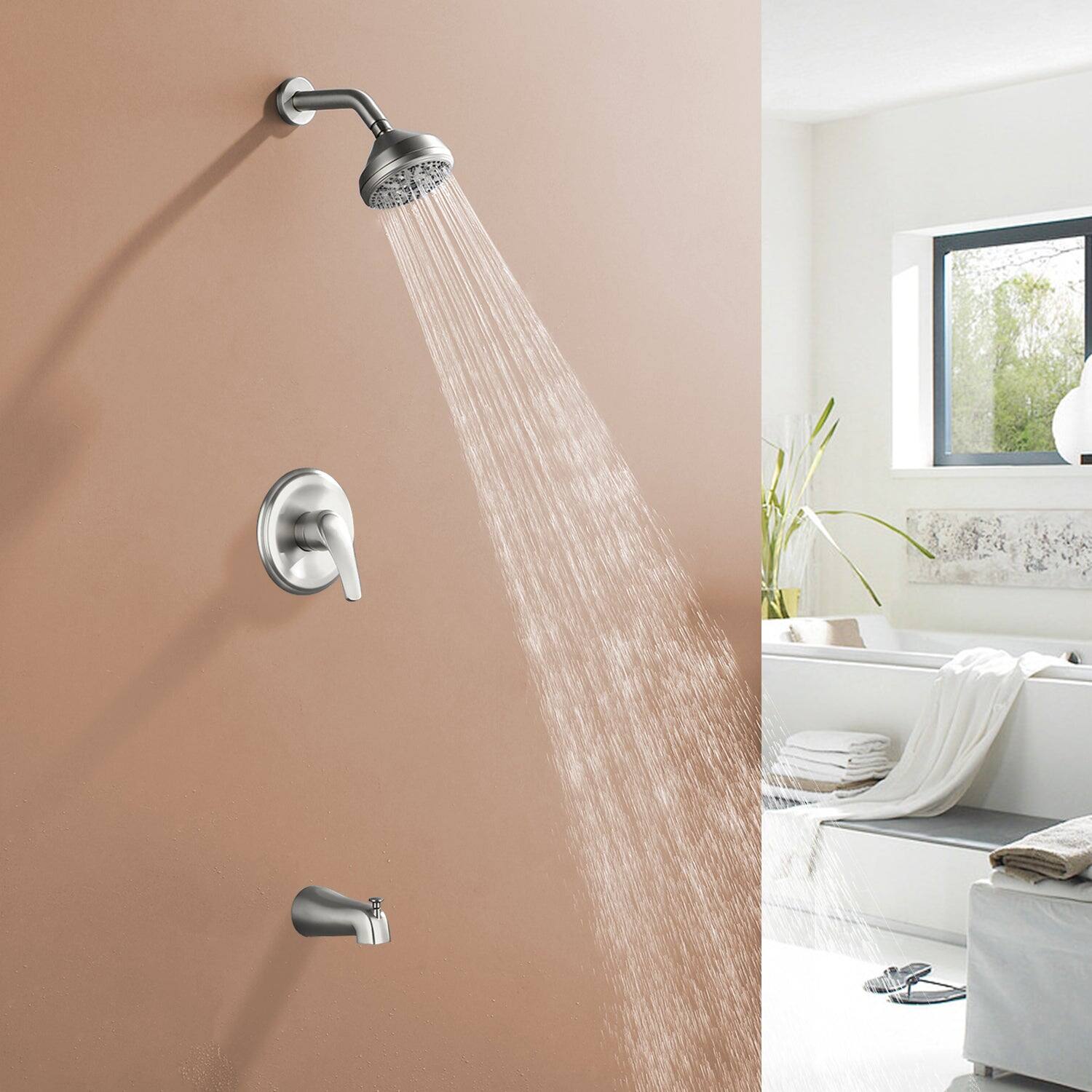 Boyel Living Ten Function Shower Set with Rain Shower Handheld Shower ...