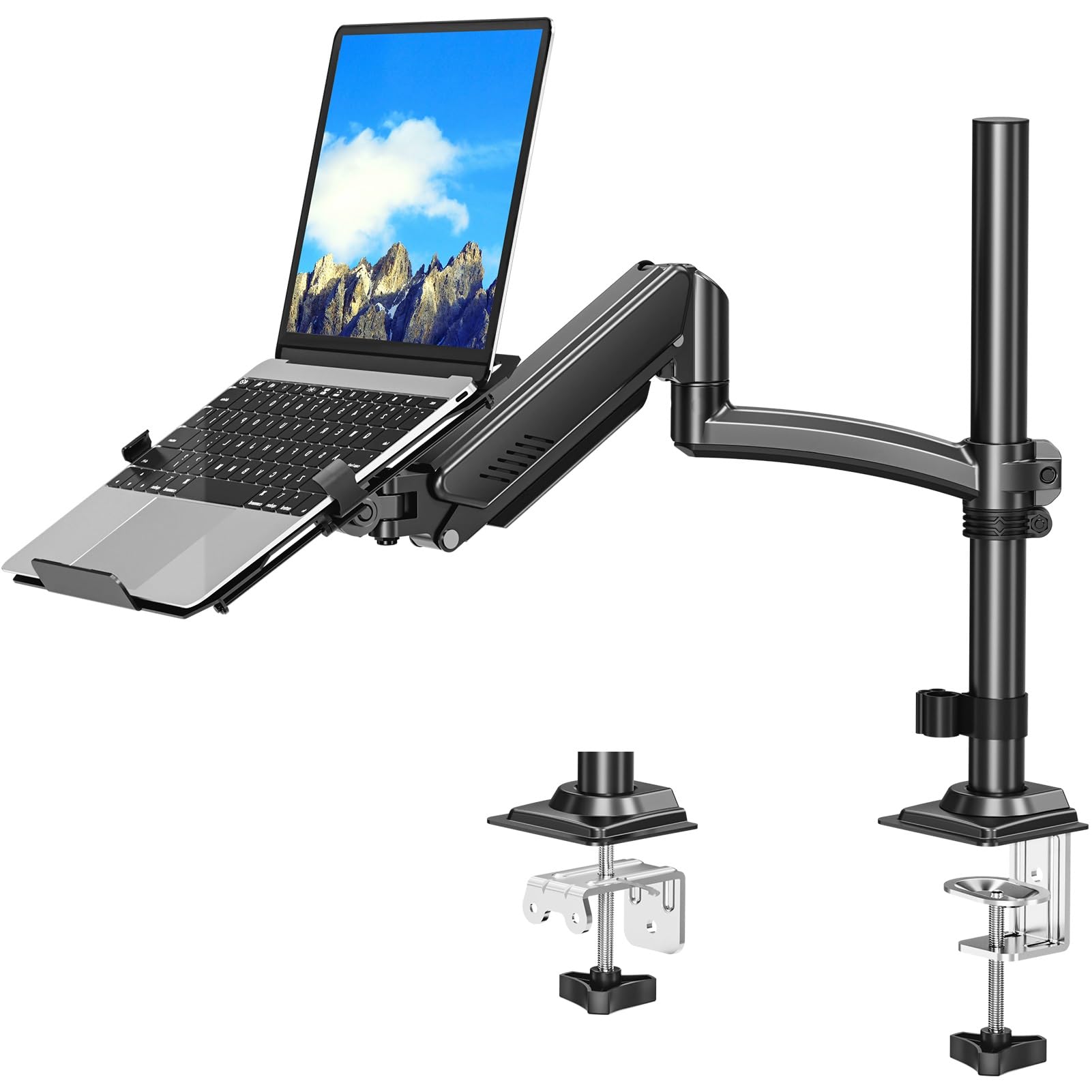 CovertSafe Desk Mount Laptop Arm for 17" Notebook 32" Monitor Clamp ...