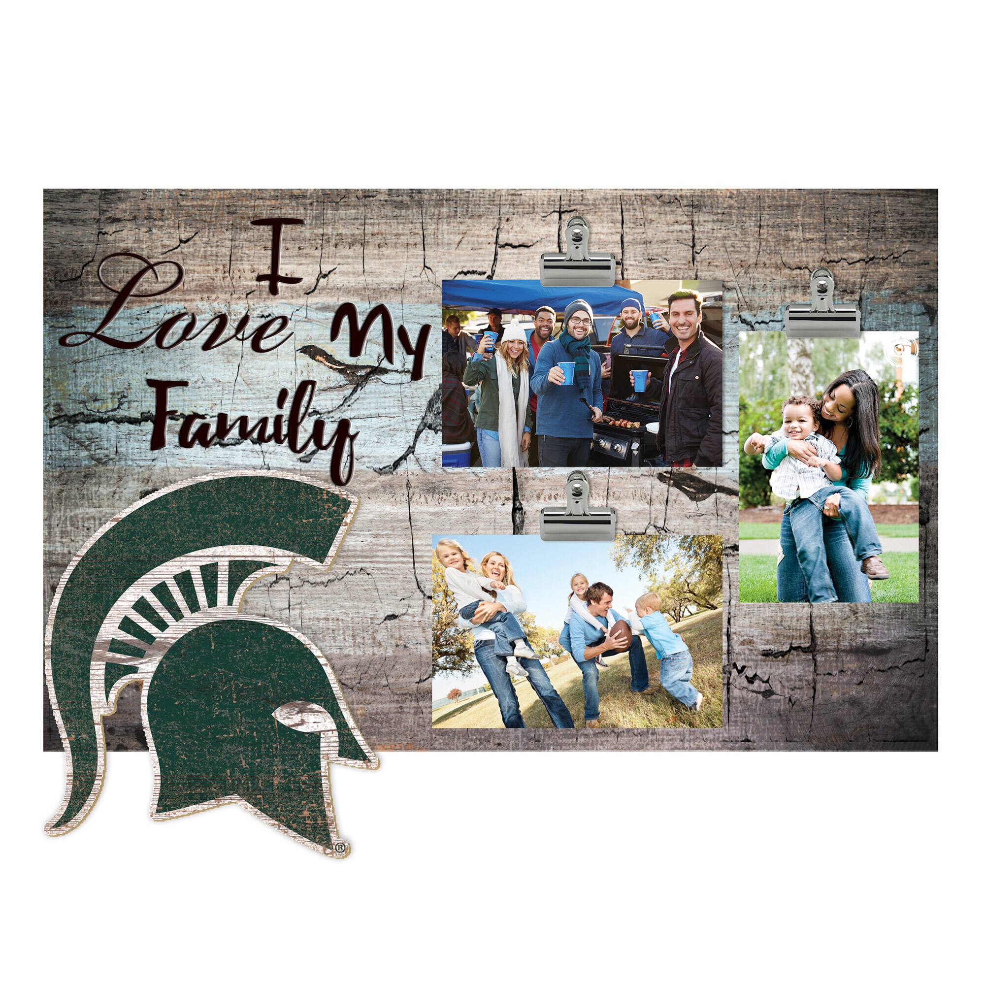 Fan Creations Michigan State Spartans 11" x 19" I Love My Family Clip ...