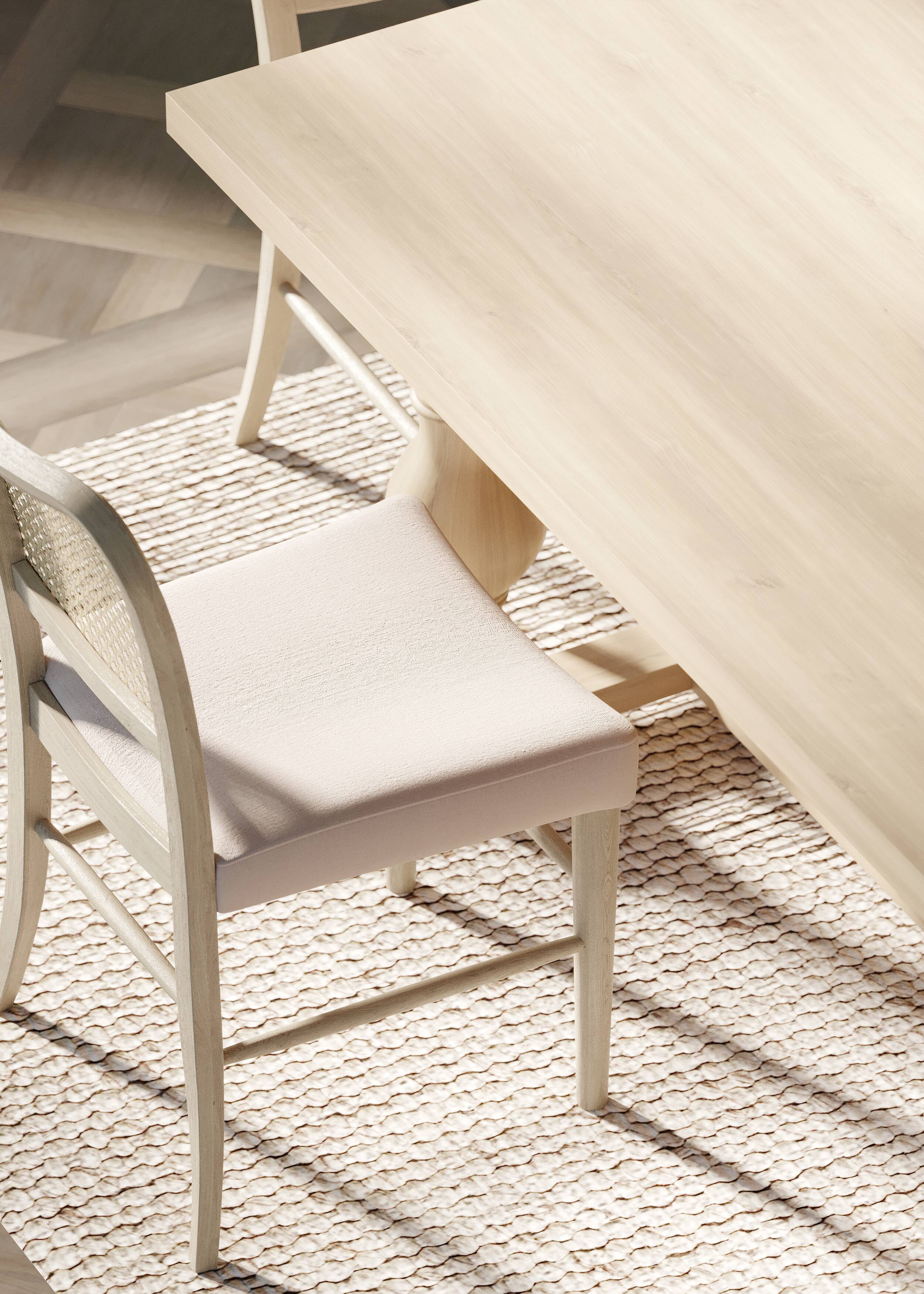 Maven Lane 19" Vera Classical Wooden Dining Chair Finish with Cream ...